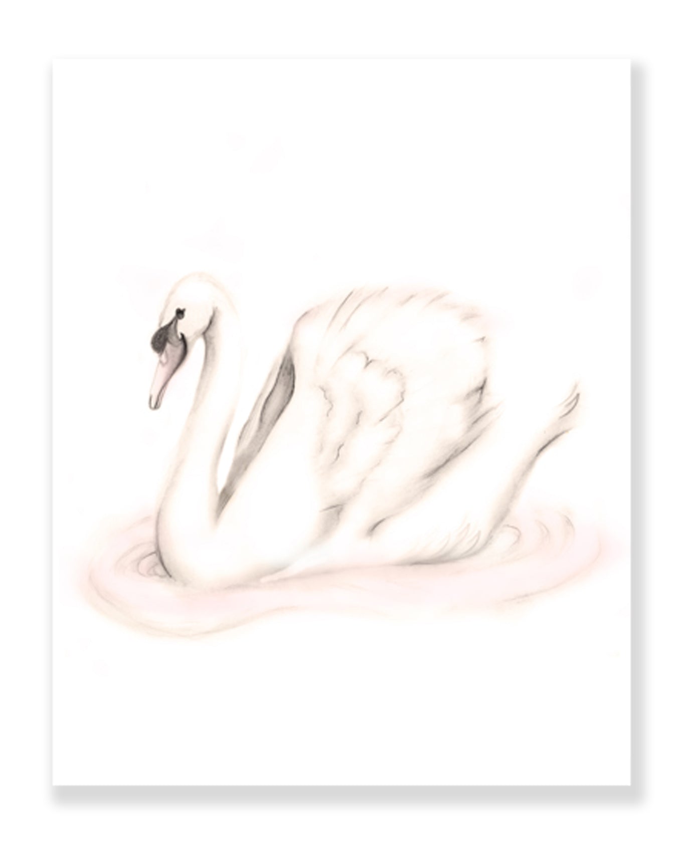 Swan Sweet Blush Nursery Art Print – Studio Q - Art by Nicky ...
